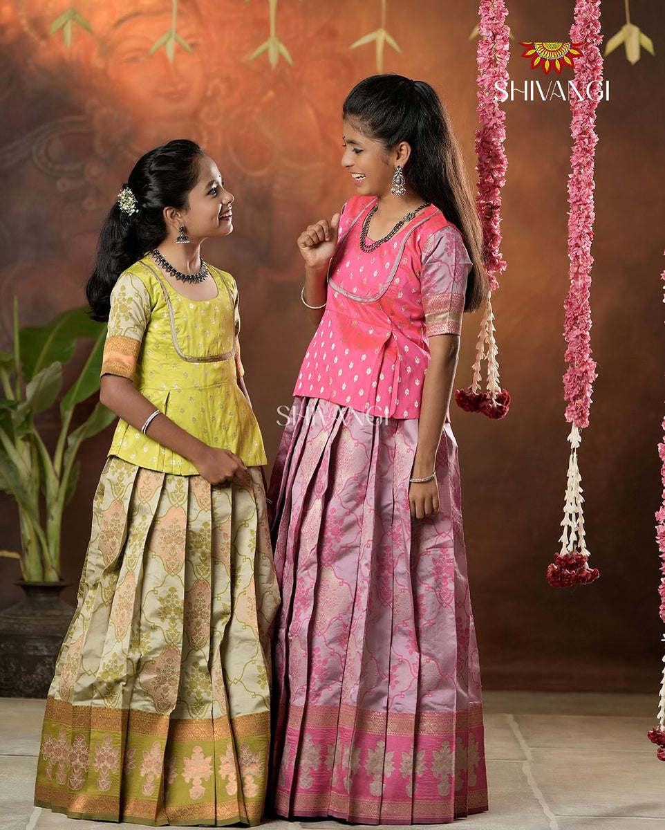 New Collections Pattu Pavadai and Half Saree Collections